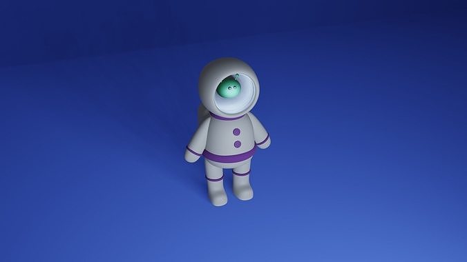 Cute alien on a spacesuit 3D mode 3D model | CGTrader