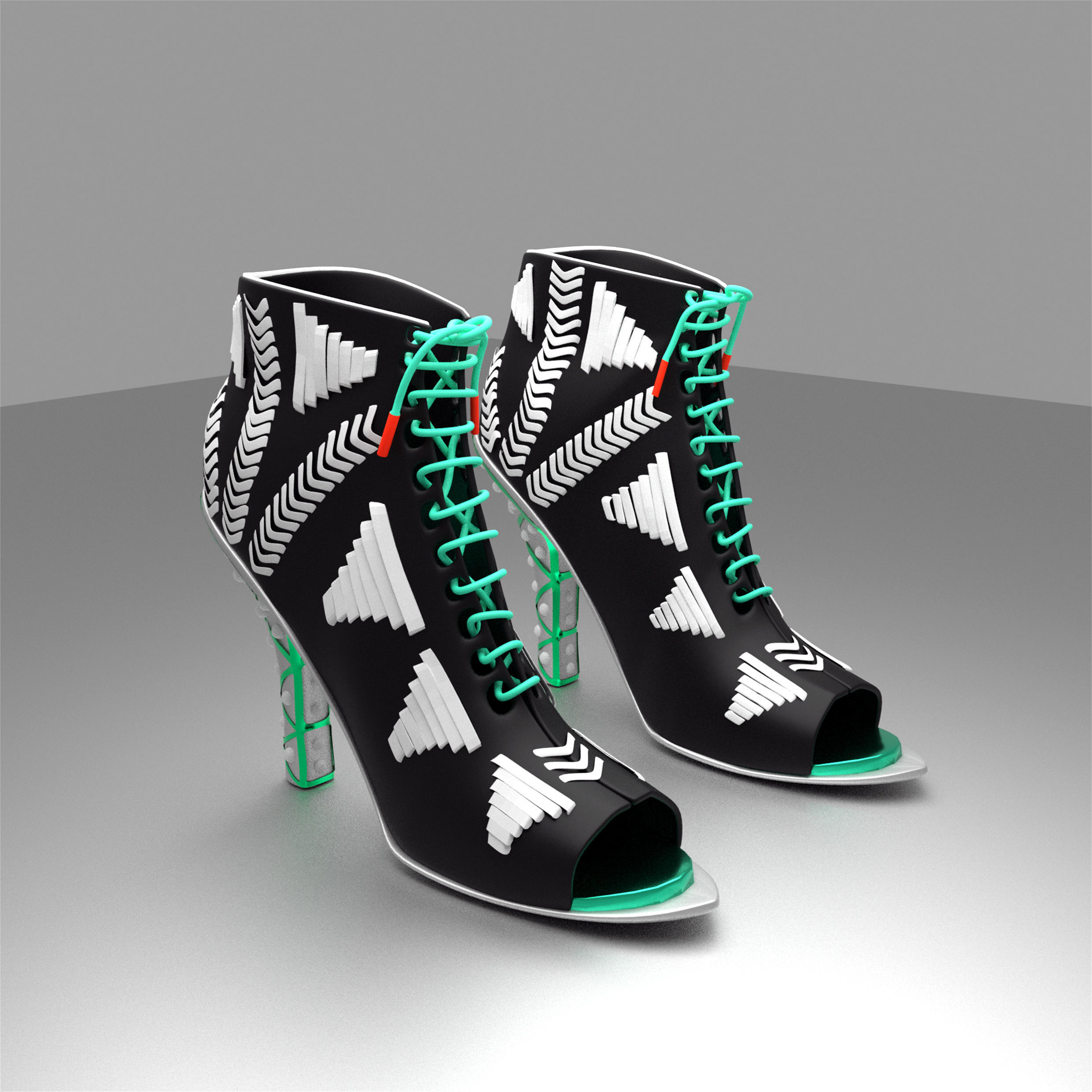3D model Heel obj pair of high heeled shoes VR / AR / low-poly | CGTrader
