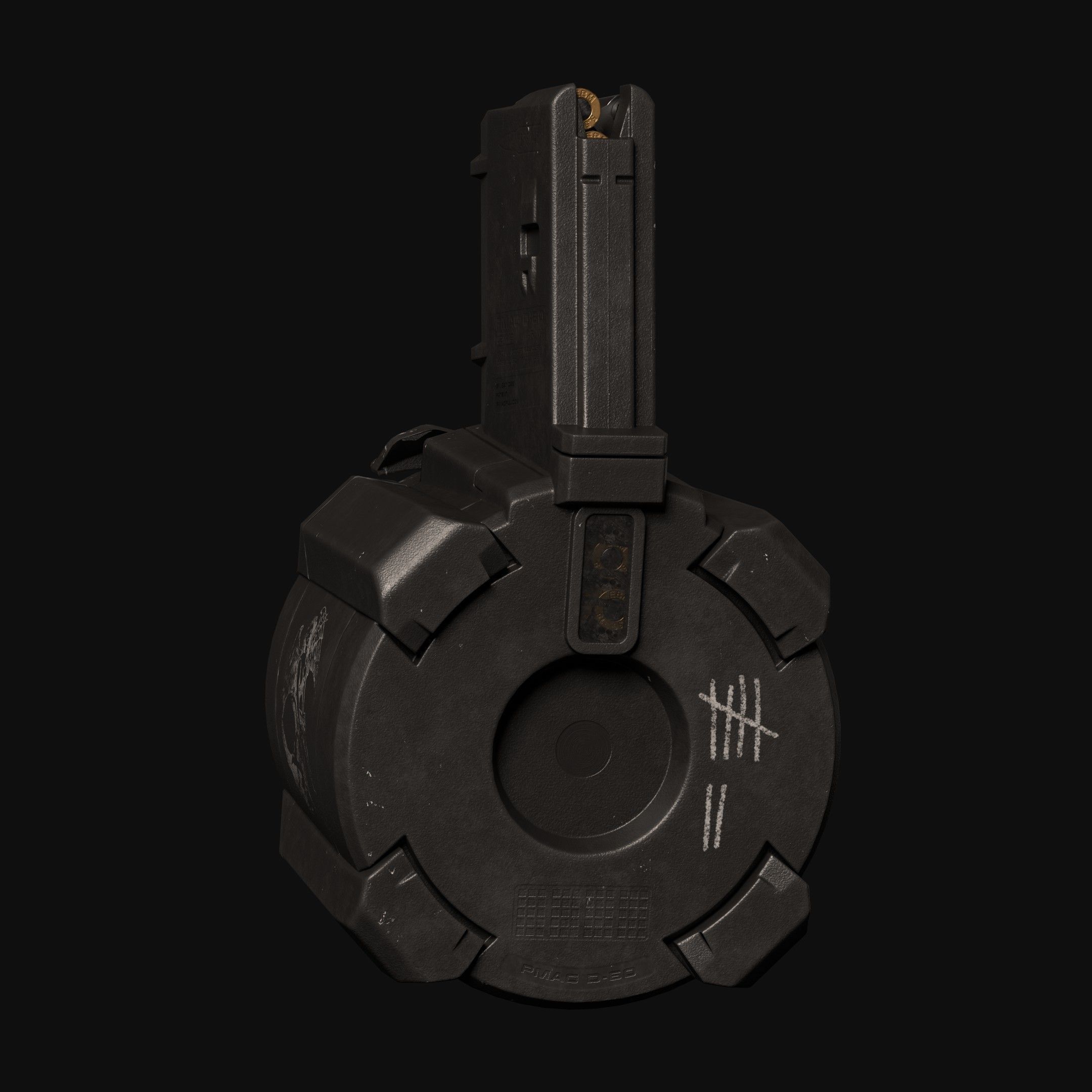 3D model Magazine Magpul PMAG D60 STANAG VR / AR / low-poly | CGTrader