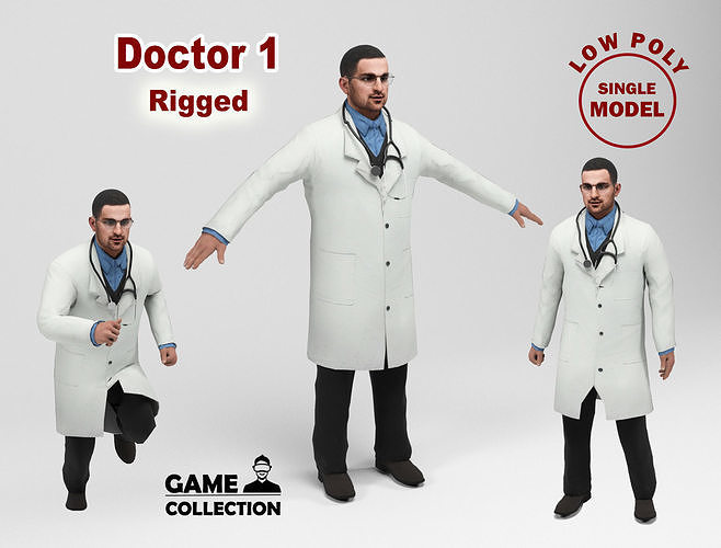 3D model Doctor 1 VR / AR / low-poly | CGTrader