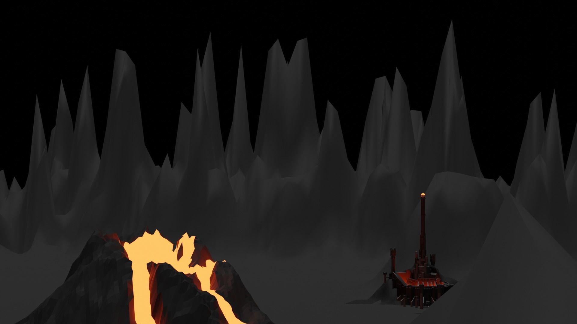 3D model Mordor Lord Of The Rings Height Map VR / AR / low-poly | CGTrader