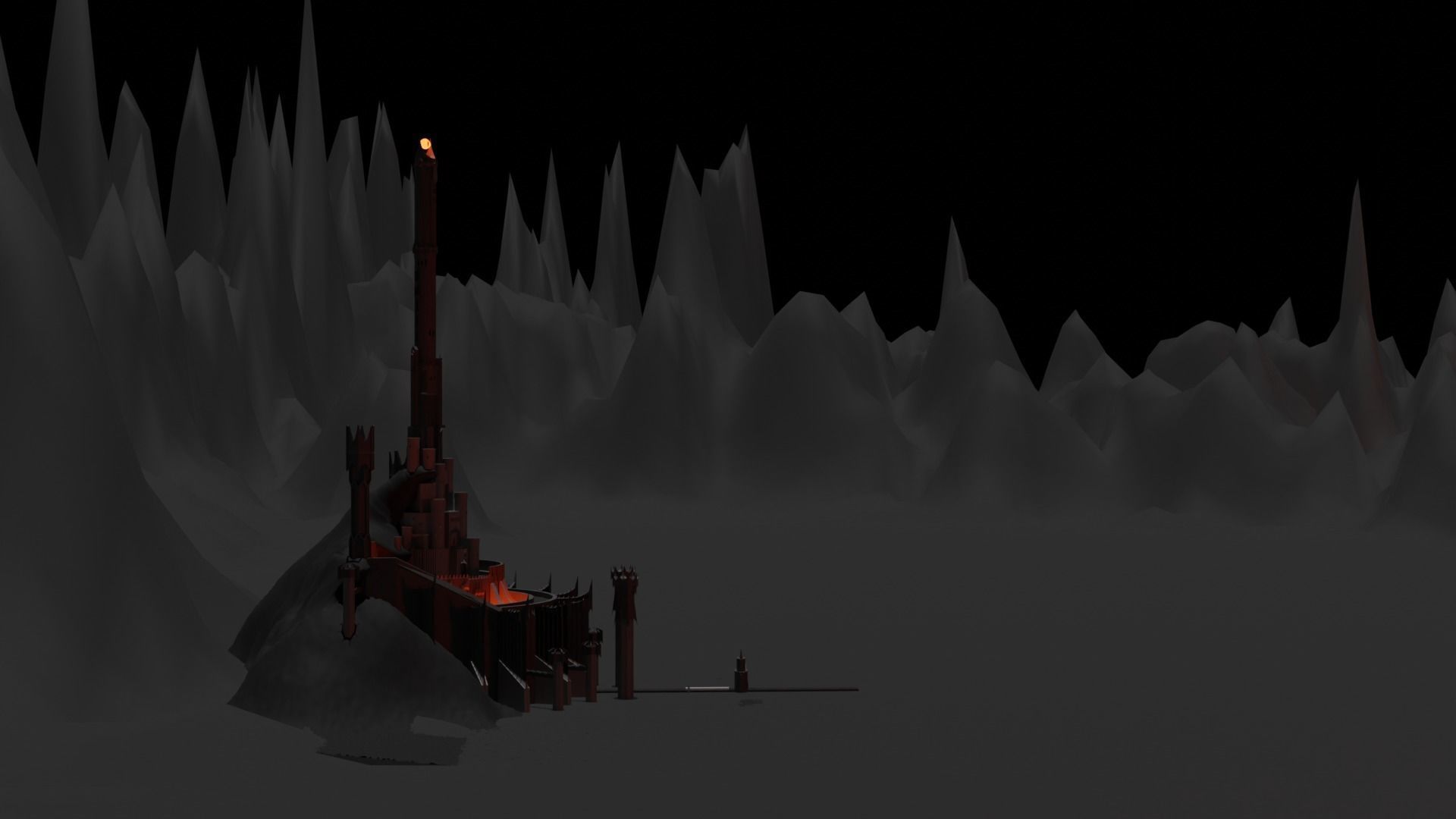 3D model Mordor Lord Of The Rings Height Map VR / AR / low-poly | CGTrader