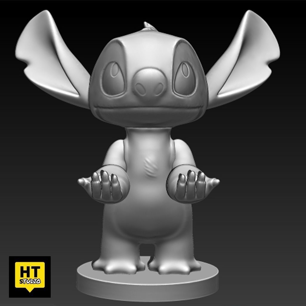Stitch Phone Stand 3D model 3D printable | CGTrader