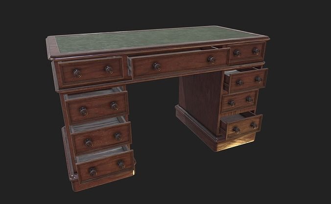 3D model Vintage Desk VR / AR / low-poly | CGTrader