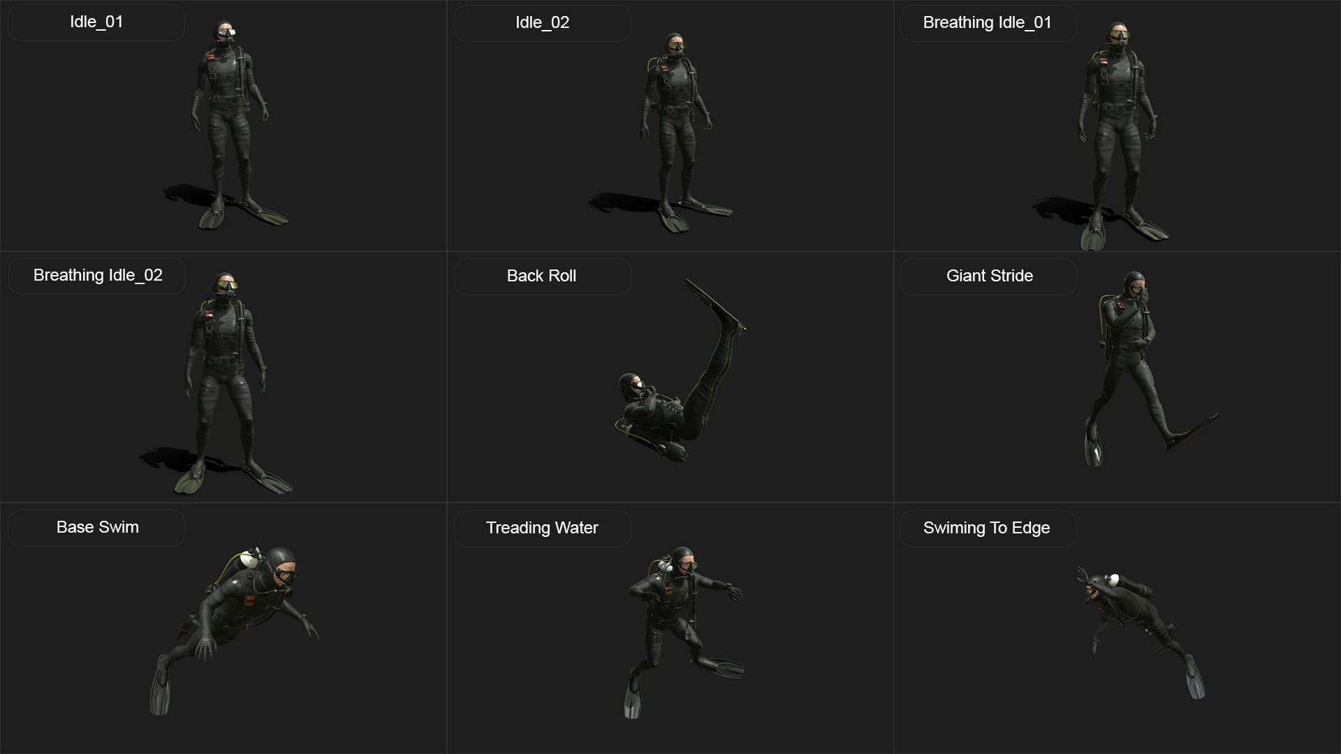 3D model Scuba Diver - Diving Suit VR / AR / low-poly | CGTrader