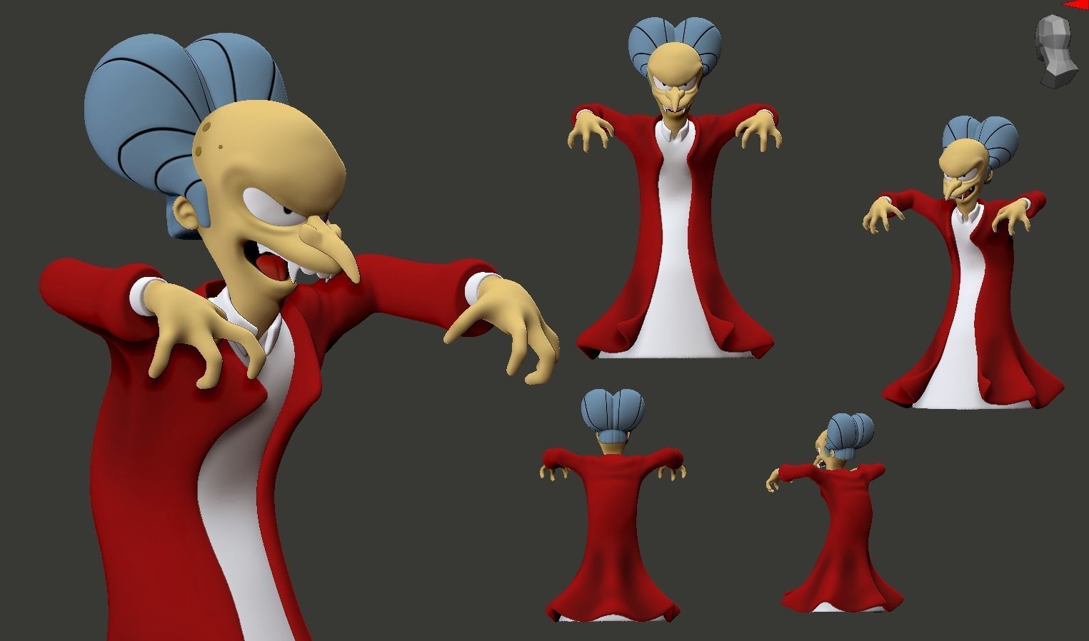 Mr Burns Dracula The Simpsons 3D model 3D printable | CGTrader