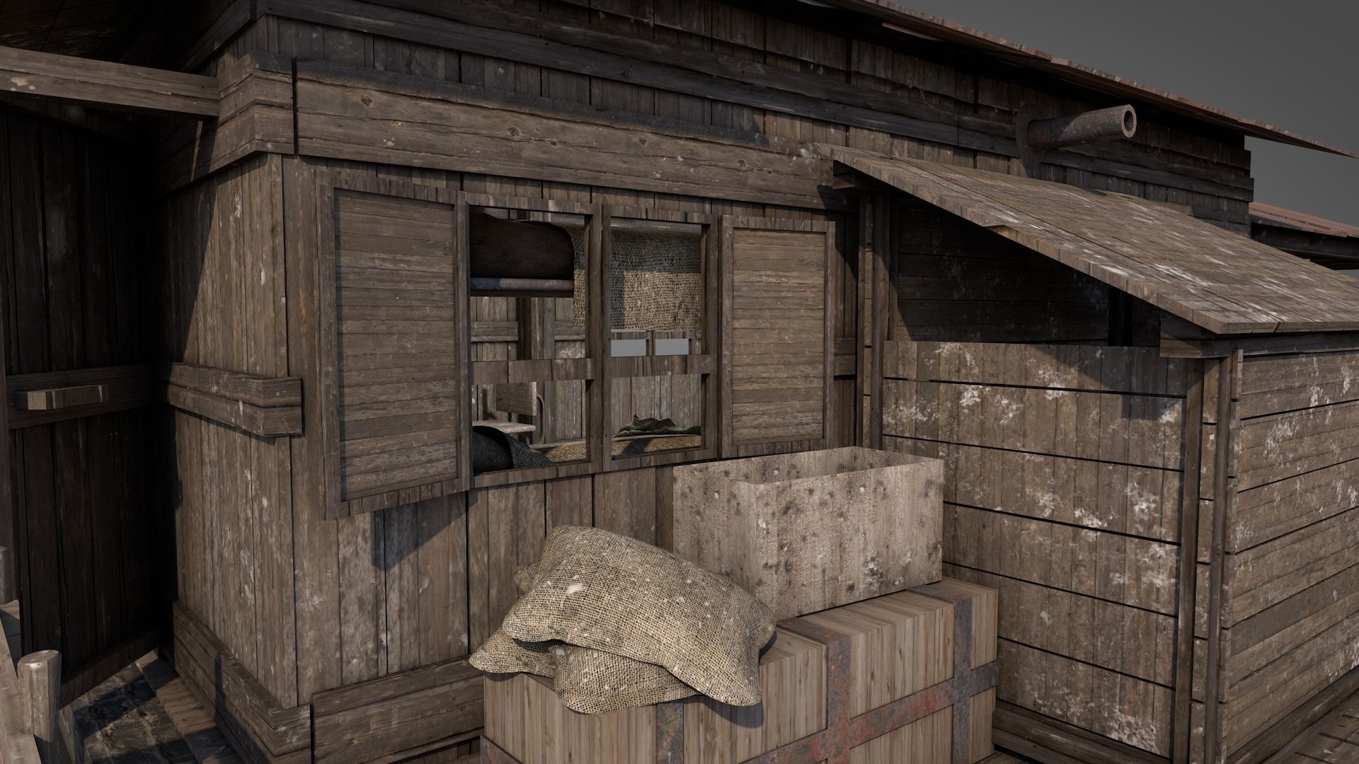 Arizona Desert Shack v2 3D model | CGTrader