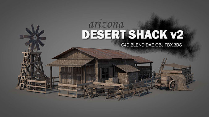 Arizona Desert Shack v2 3D model | CGTrader