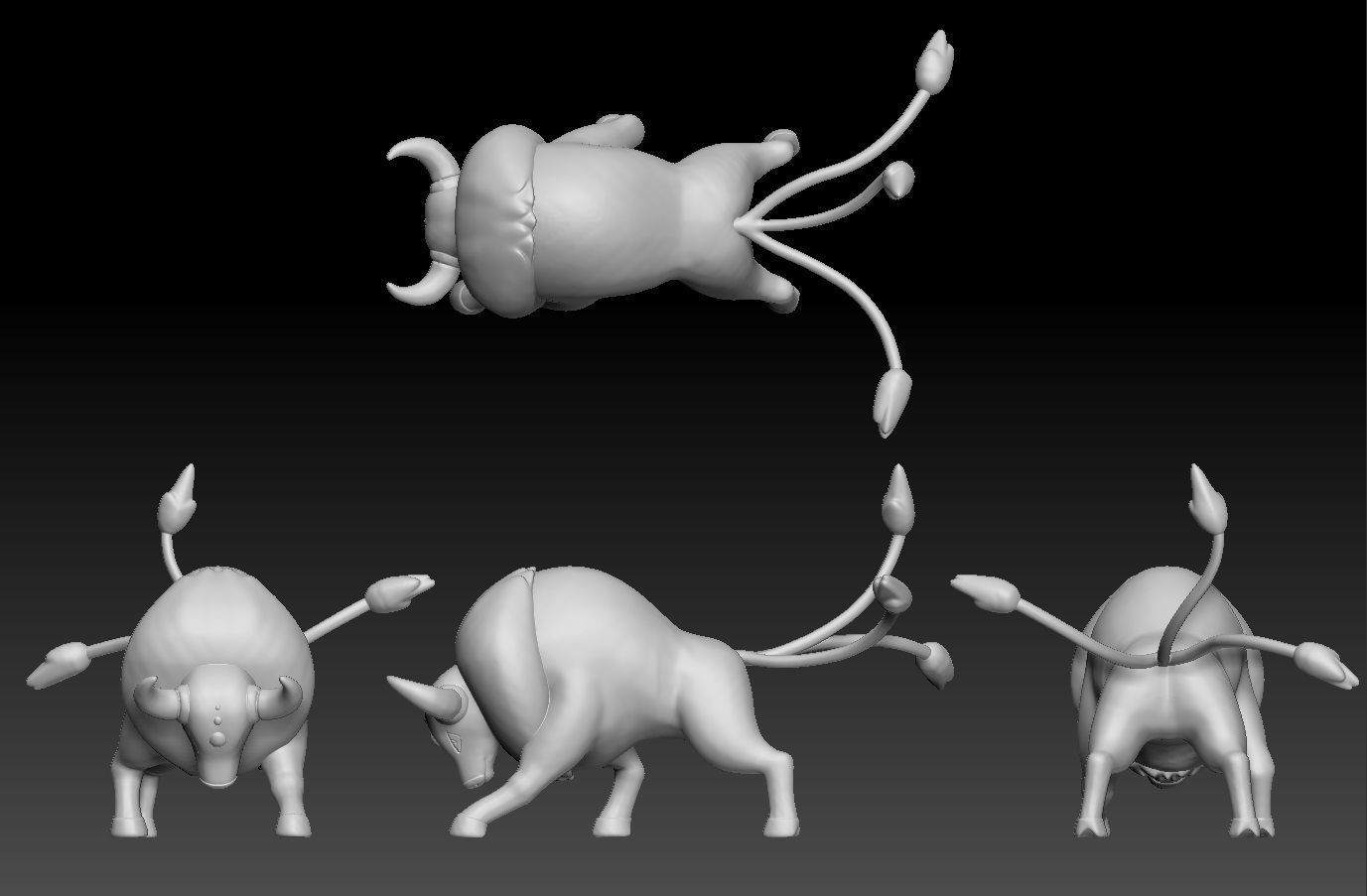 Pokemon Tauros 3D model 3D printable | CGTrader