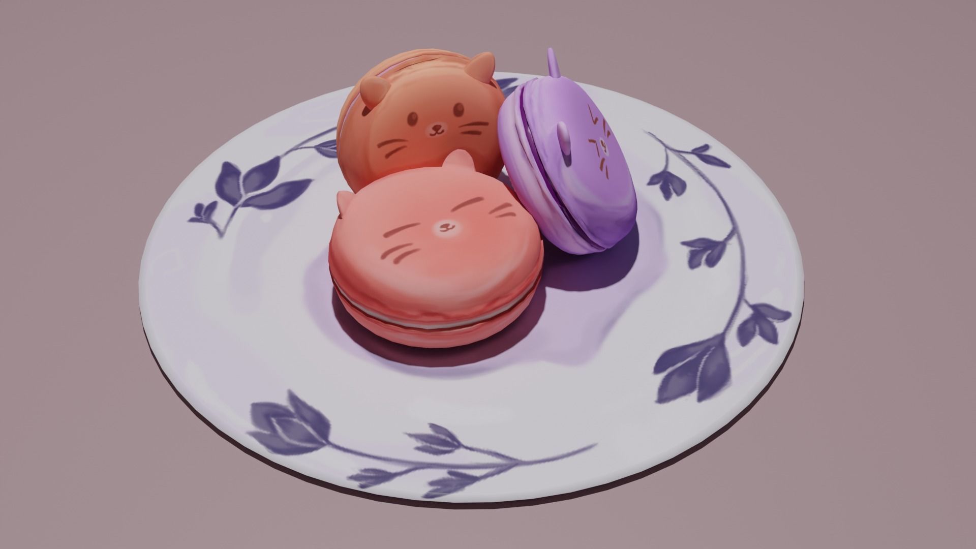 3D model Macaroon Pastry VR / AR / low-poly | CGTrader