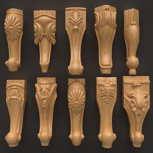 CNC table legs collection 9 3D model 3D printable | CGTrader