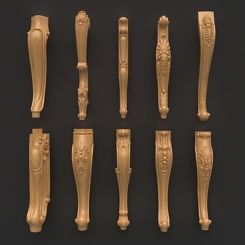 CNC table legs collection 5 3D model 3D printable | CGTrader