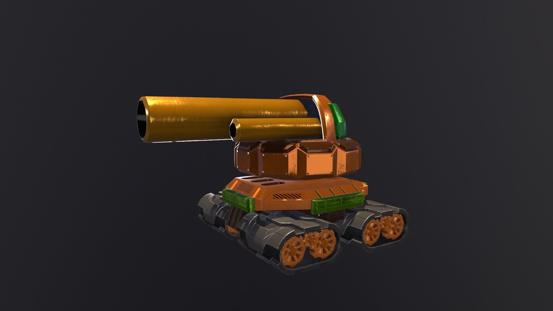 Tank Battle Cartoon High-Poly - Turret Ricochet 3D model animated ...