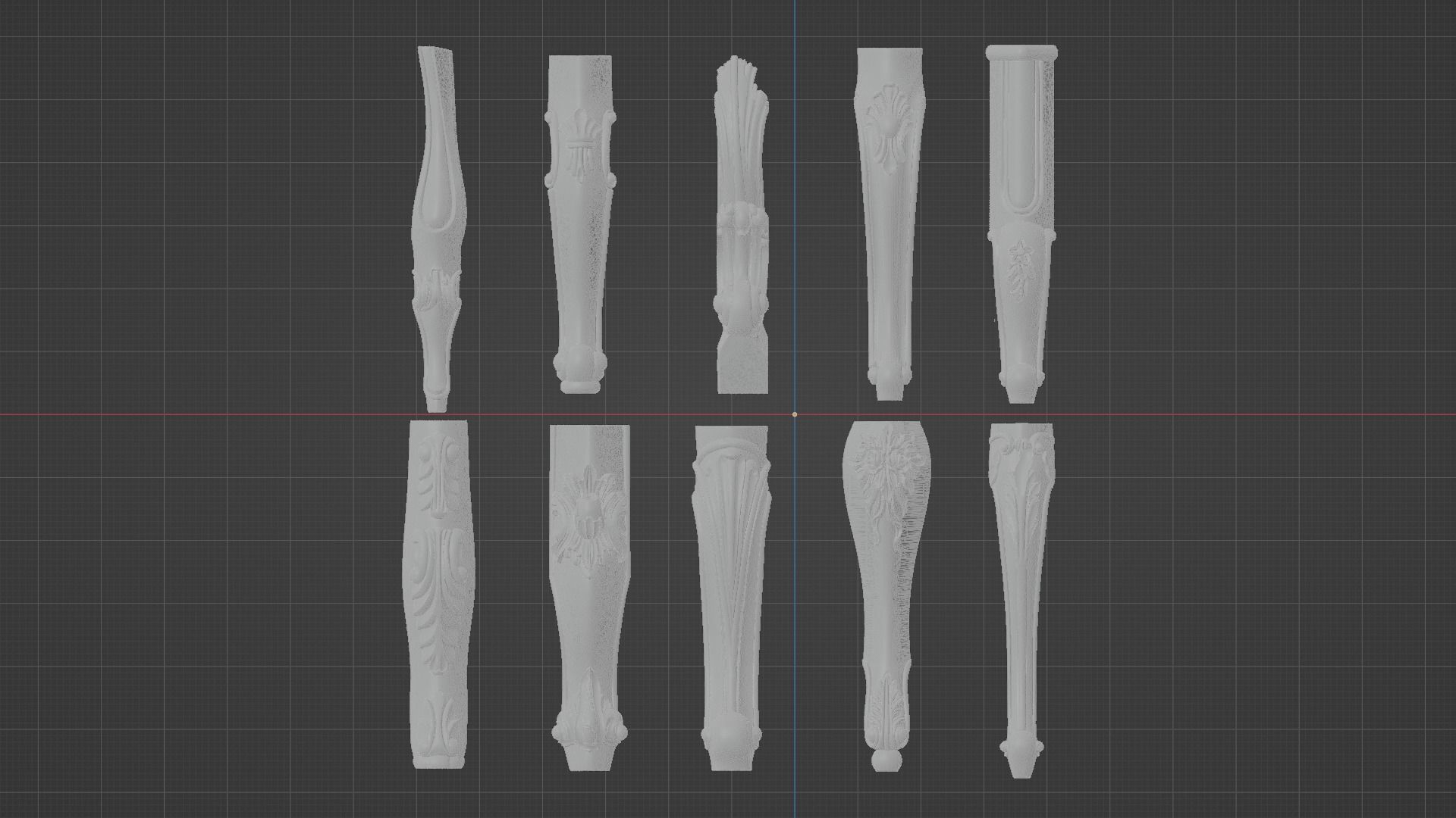 CNC table legs collection 11 3D model 3D printable | CGTrader