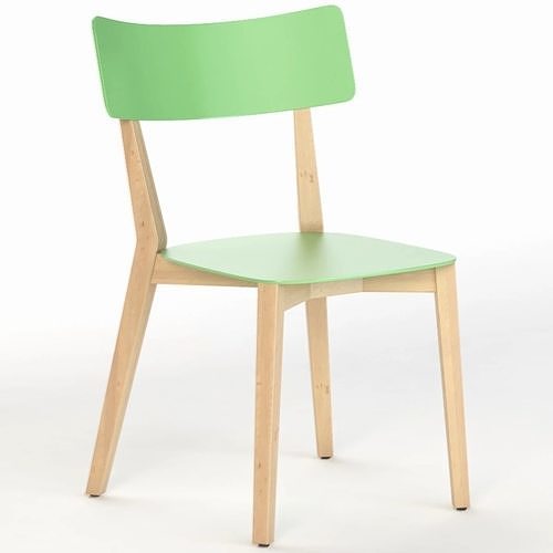 Brunner Due Wooden Chair By Wolfgang C R Mezger 3D model | CGTrader