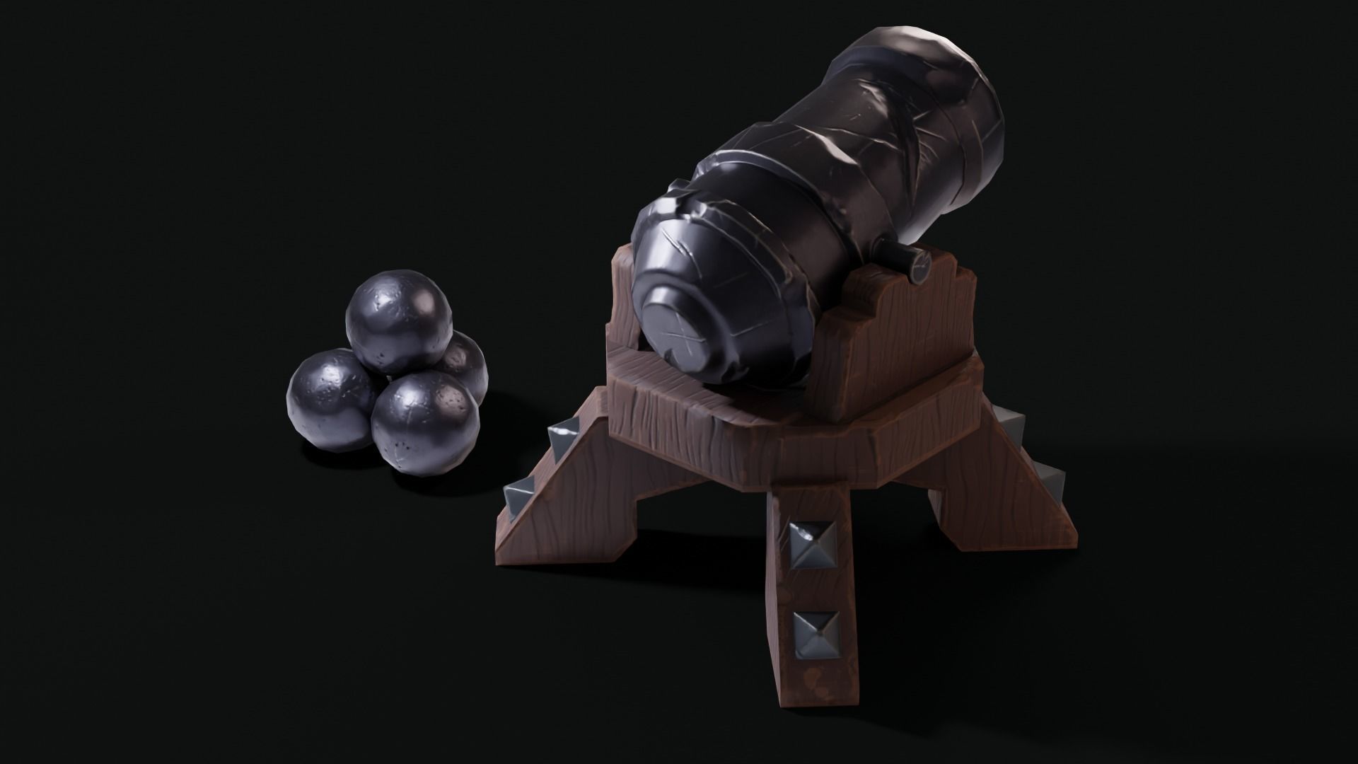 3D model Stylized Cannon VR / AR / low-poly | CGTrader