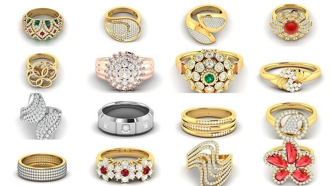 1659 Solitaire Wedding Engagement Rings Collection | CGTrader