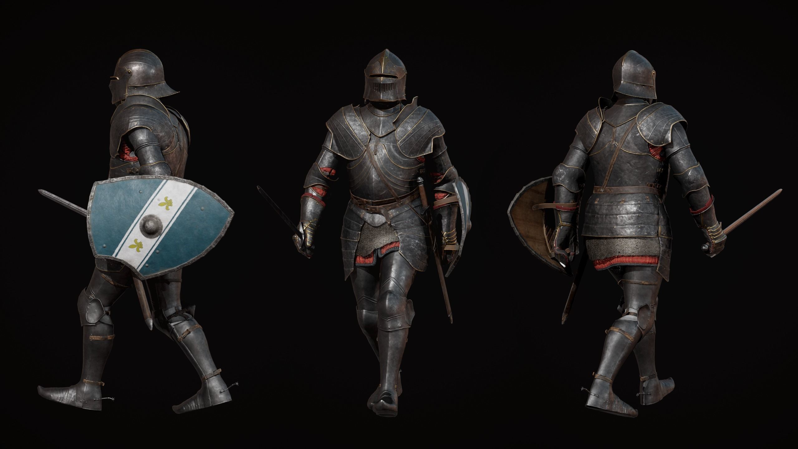 3D model Medieval Knights - Modular VR / AR / low-poly | CGTrader