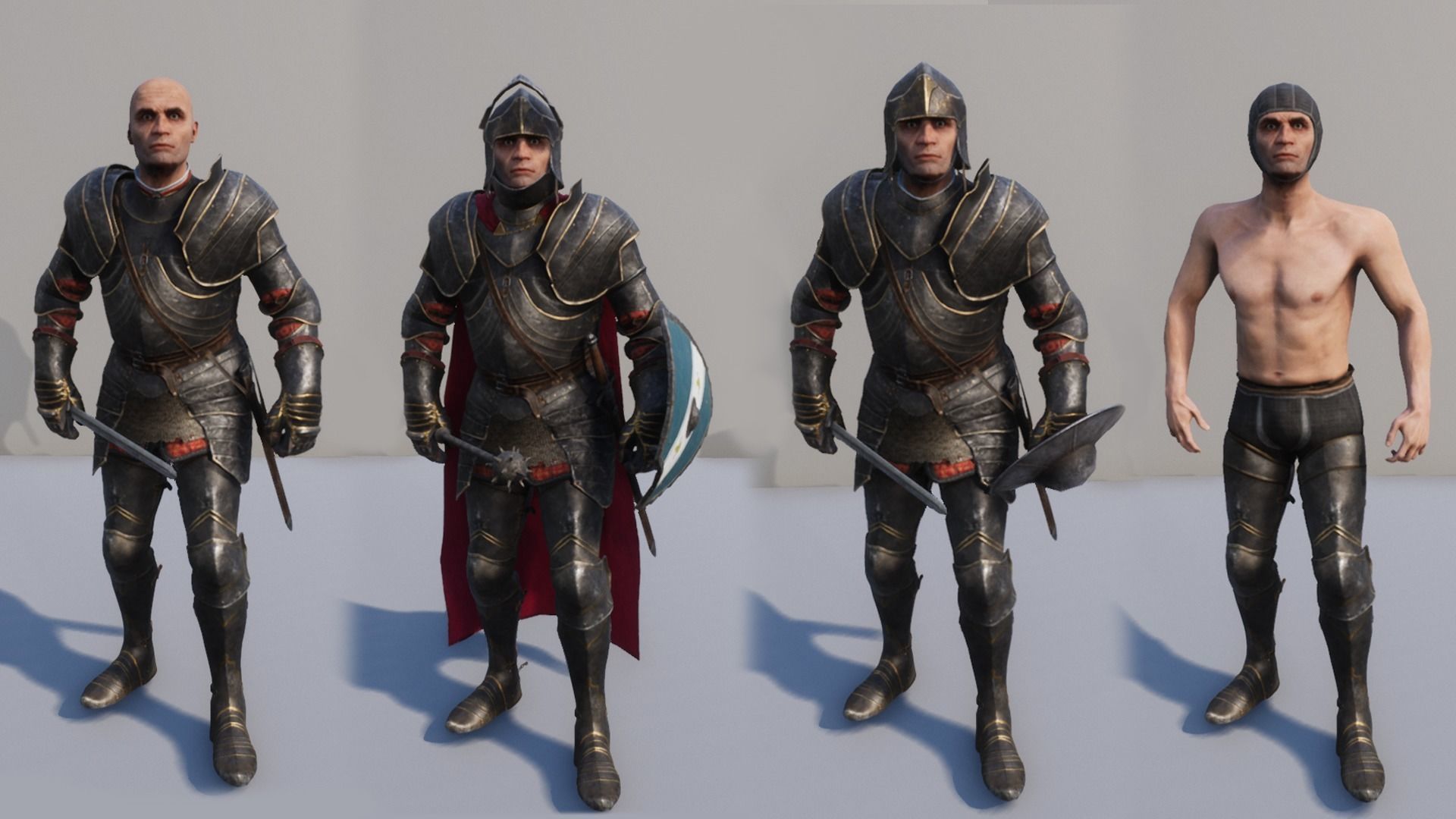 3D model Medieval Knights - Modular VR / AR / low-poly | CGTrader