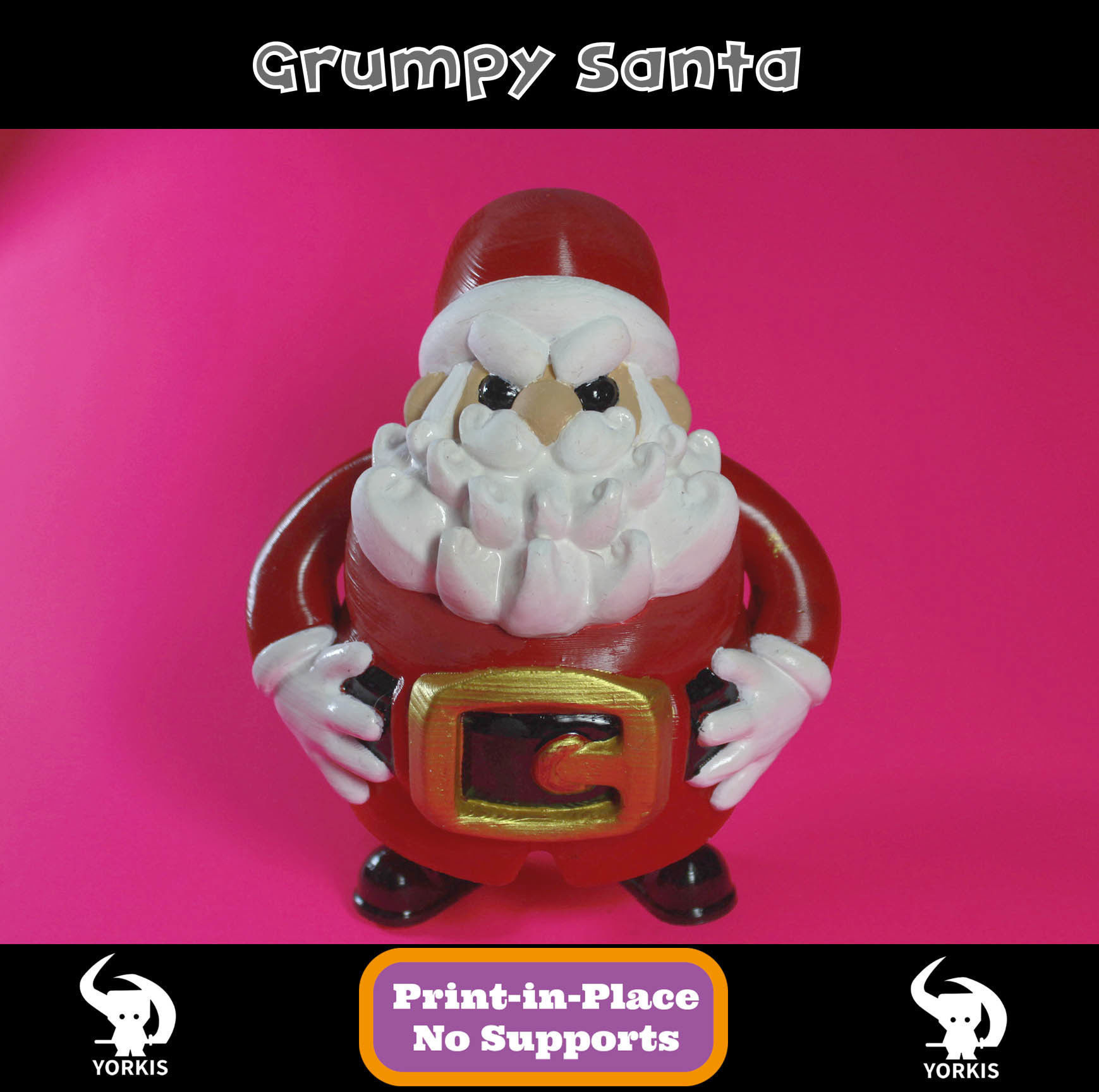 Grumpy Santa free 3D model 3D printable | CGTrader