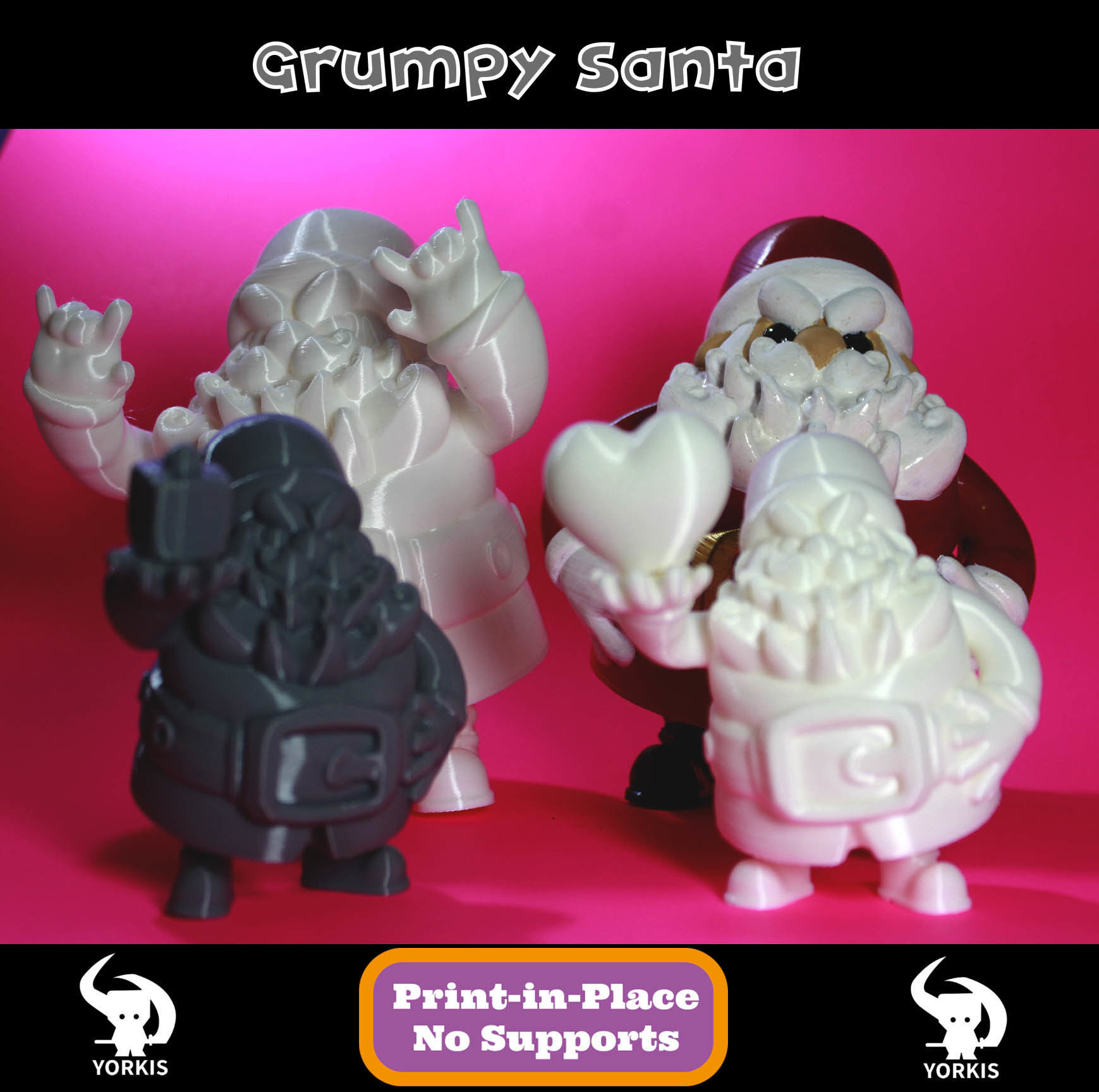 Grumpy Santa free 3D model 3D printable | CGTrader
