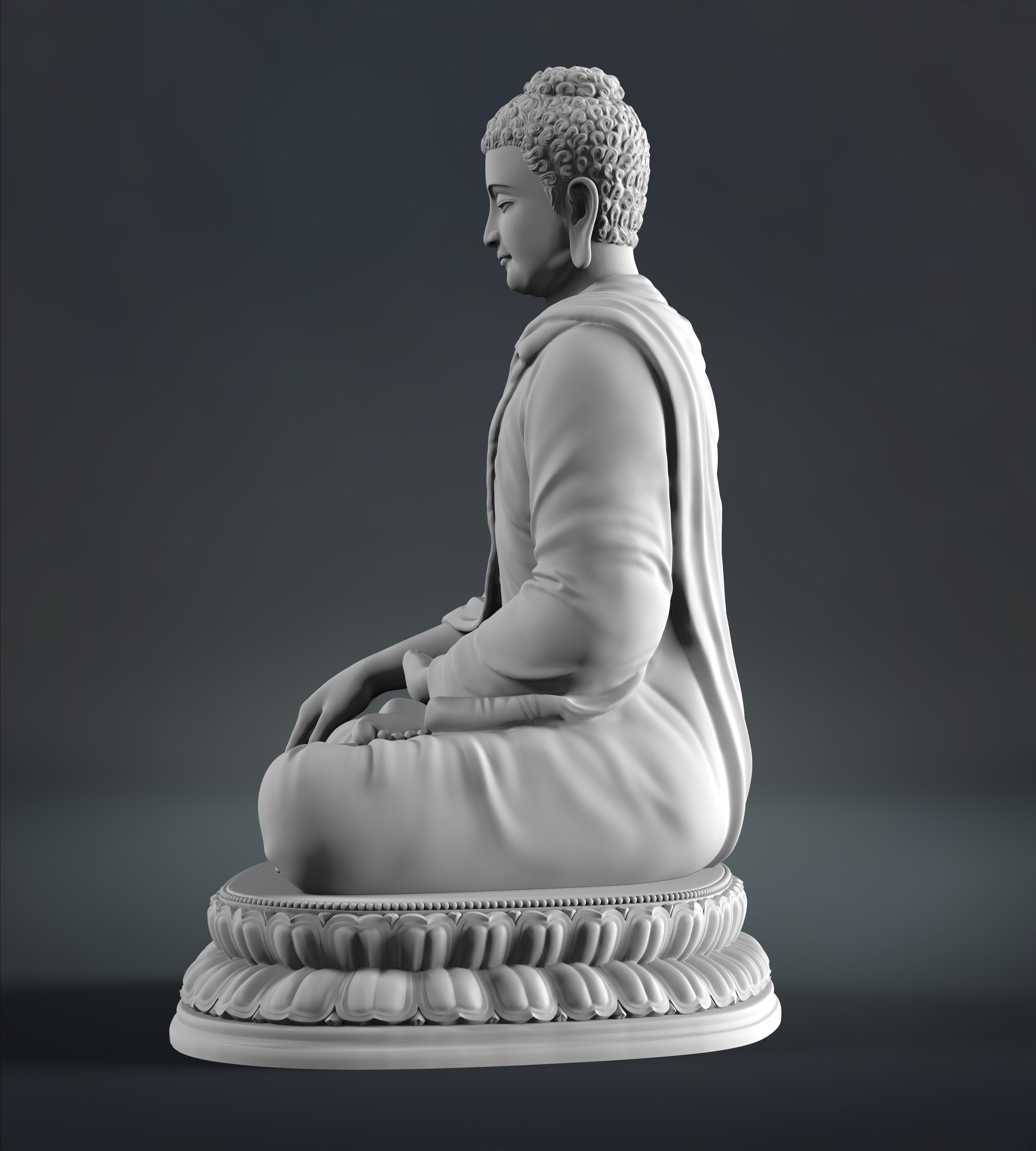3D model Buddha Bhumisparsh Mudra VR / AR / low-poly | CGTrader