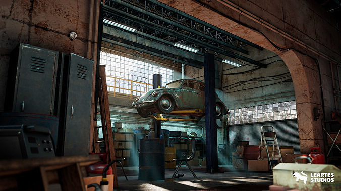 3D model Garage Warehouse VR / AR / low-poly | CGTrader