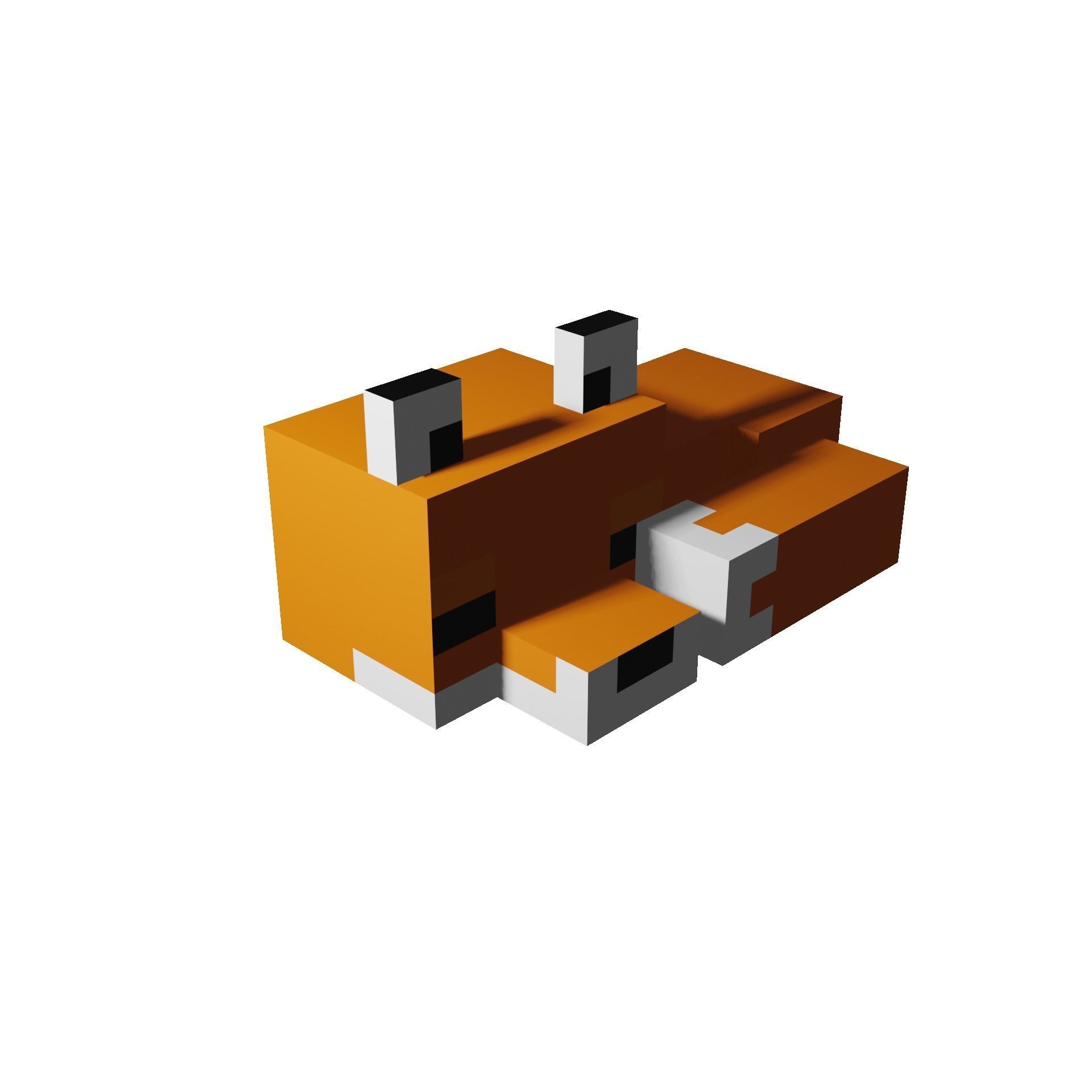 3D model Minecraft Sleeping Fox VR / AR / low-poly | CGTrader