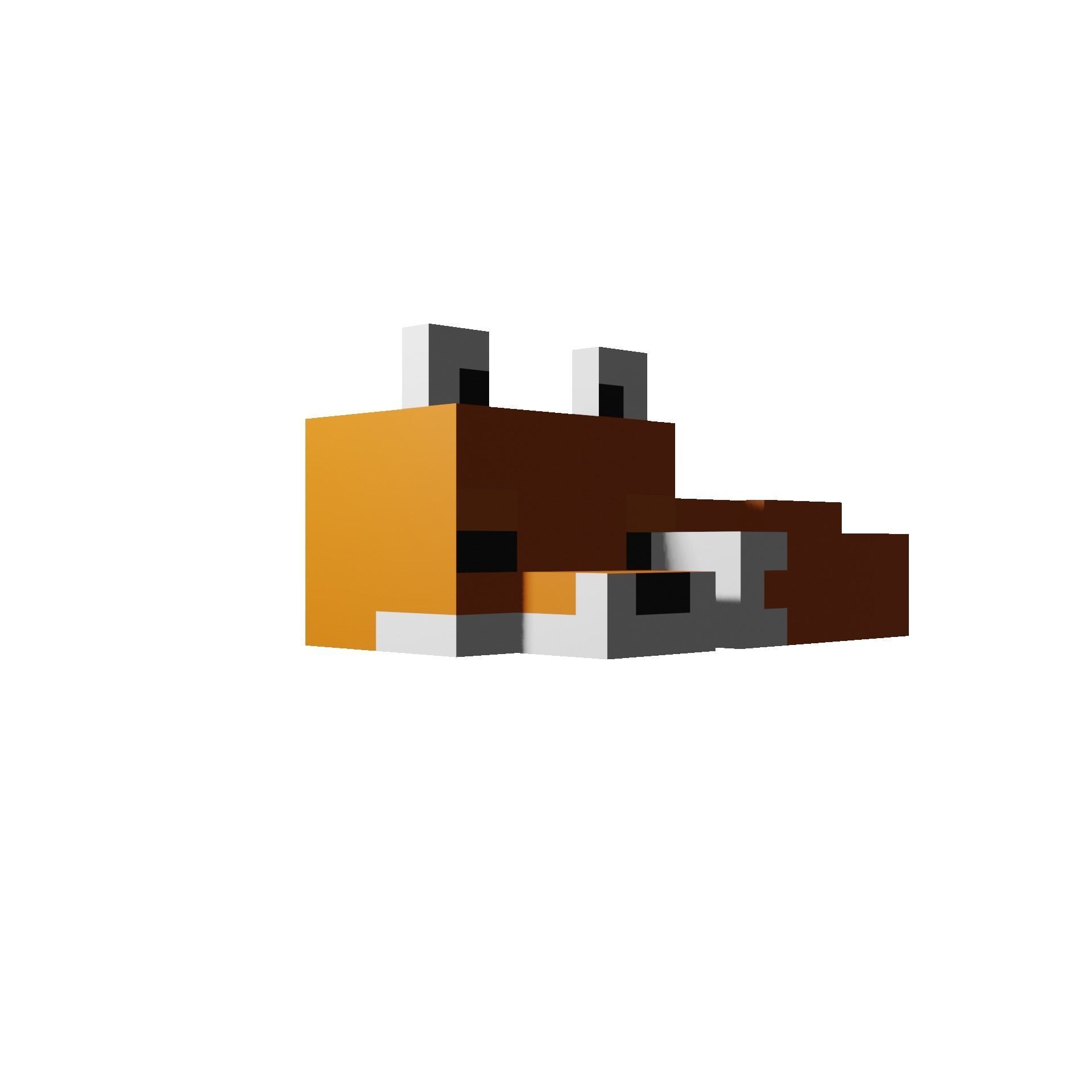 3D model Minecraft Sleeping Fox VR / AR / low-poly | CGTrader