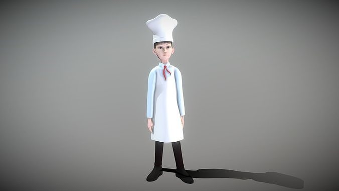 3D model Cartoon Cook VR / AR / low-poly rigged animated | CGTrader
