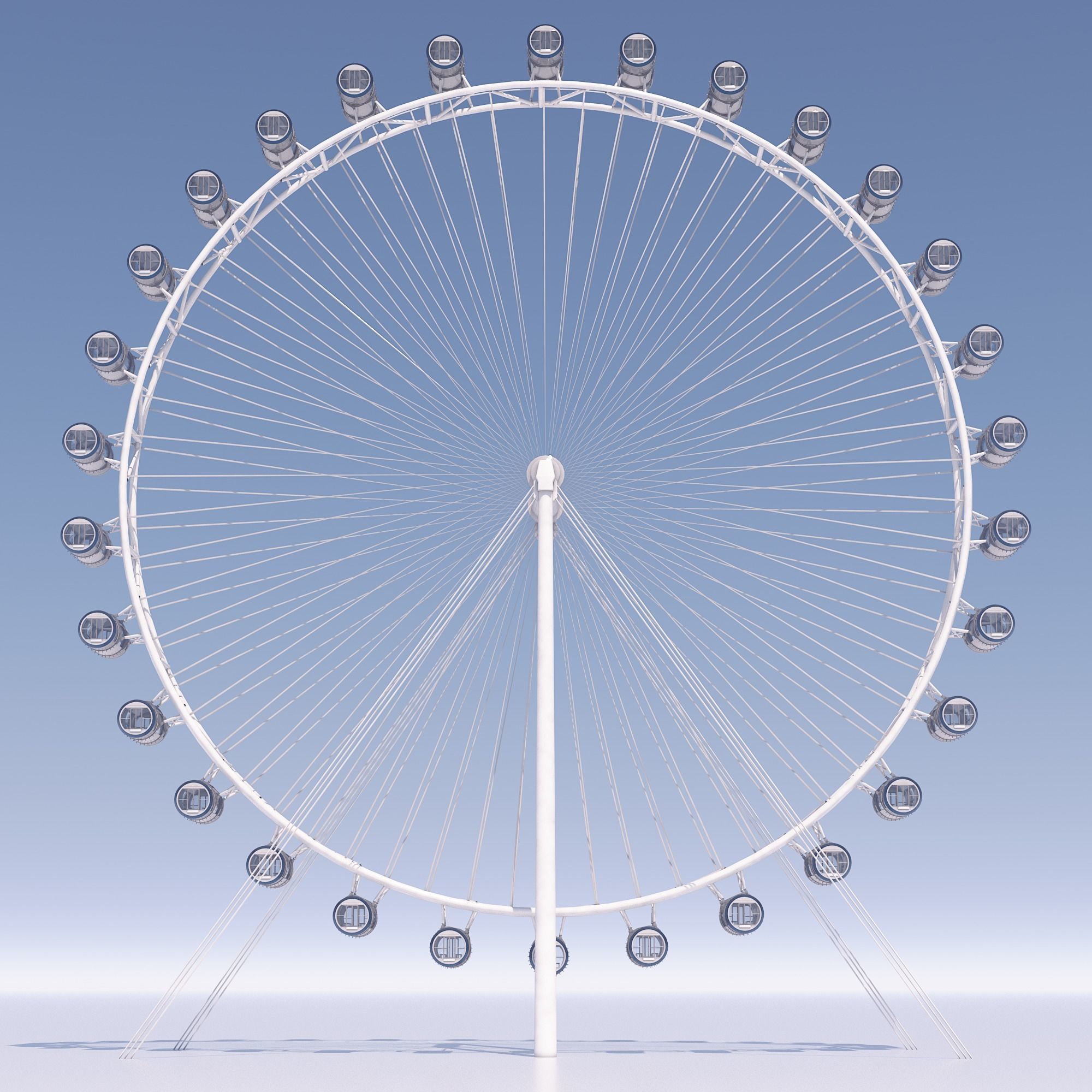 Singapore Flyer observation wheel 3D model animated rigged | CGTrader