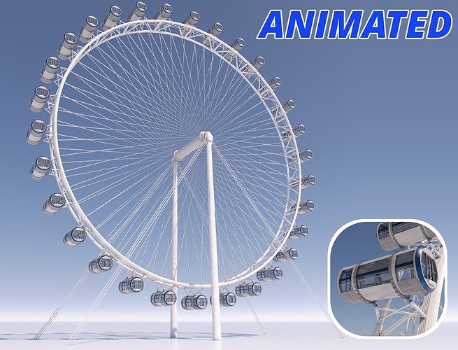 Singapore Flyer observation wheel 3D model animated rigged | CGTrader