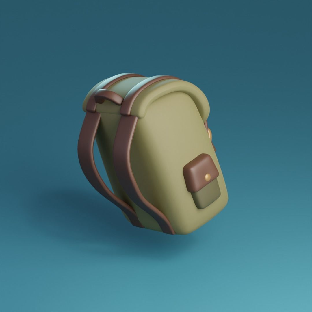 3D model Cartoon backpack VR / AR / low-poly | CGTrader