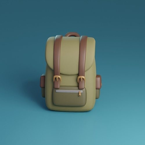 3D model Cartoon backpack VR / AR / low-poly | CGTrader