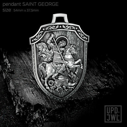 Pendant Saint George Icon amulet 3D model 3D printable | CGTrader