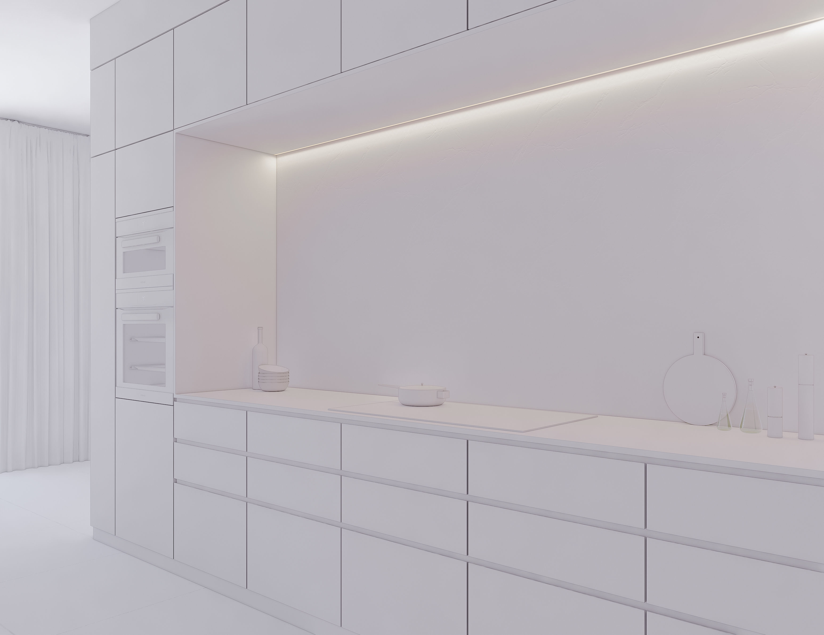3D model Modern Kitchen Created in Revit 14 VR / AR / low-poly | CGTrader