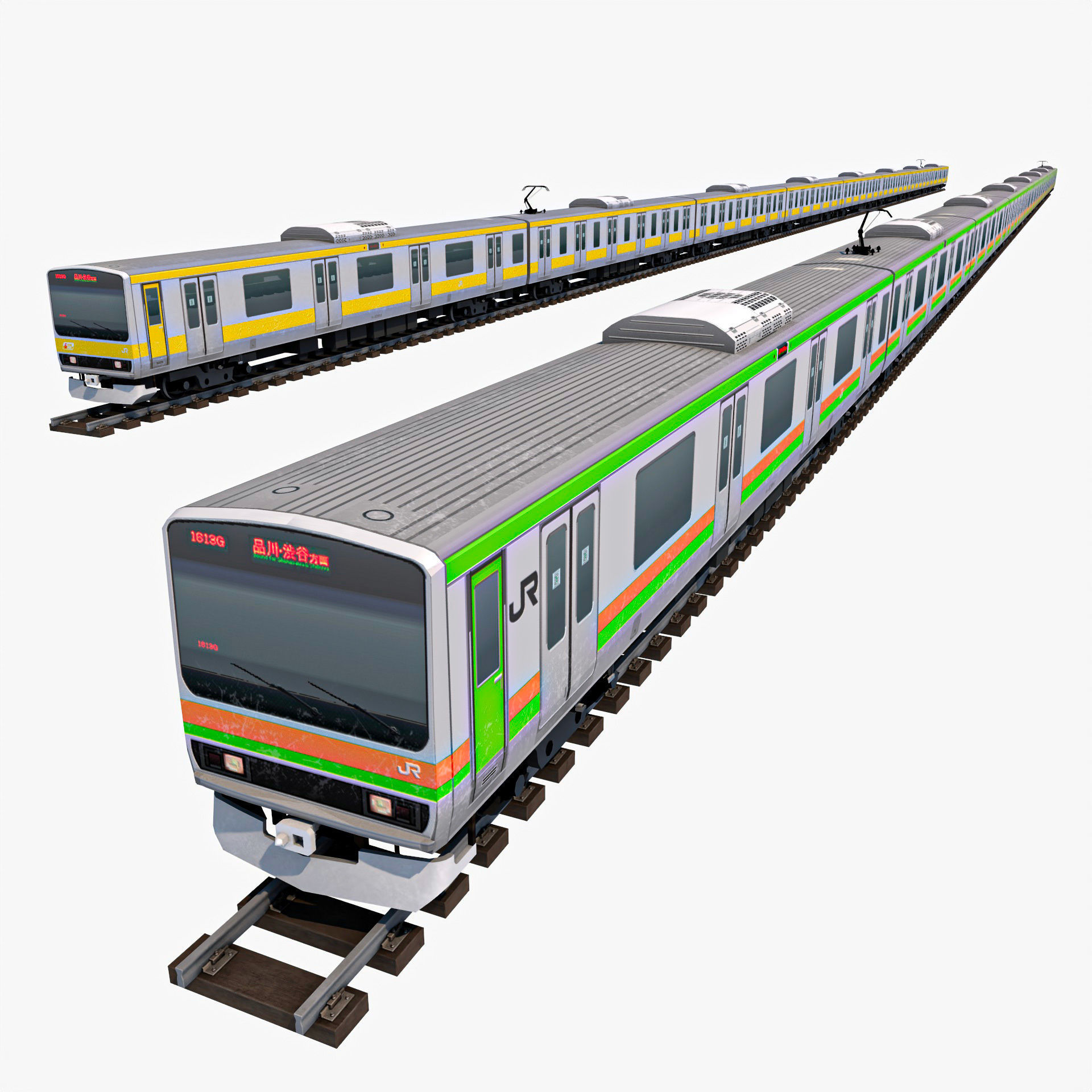 3D model JR East E231 Train Series Tokyu Japan Railway VR / AR / low ...