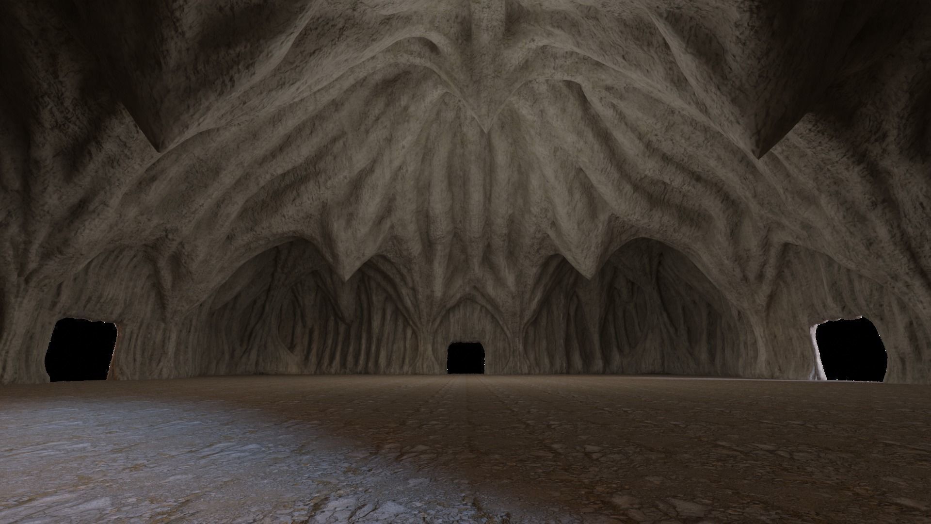 3D model Modular Dungeon Caves - Chambers Corridors 29 Pieces VR / AR / low-poly | CGTrader