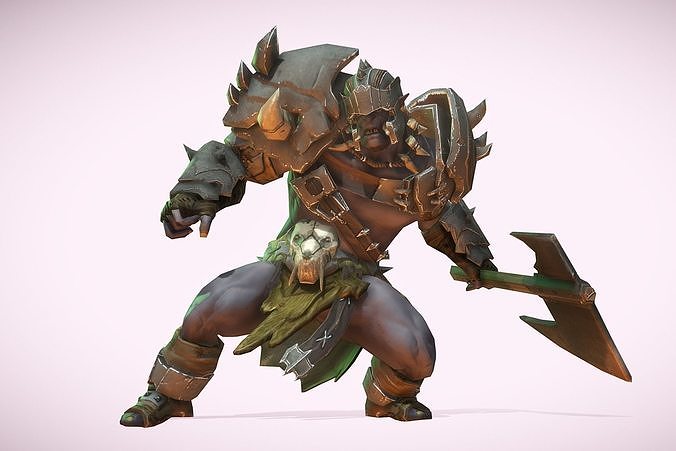 3D model Fantasy Warrior Orc 3 VR / AR / low-poly | CGTrader