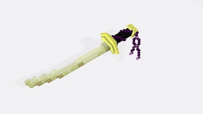 3D model Voxel Purple Sword VR / AR / low-poly | CGTrader