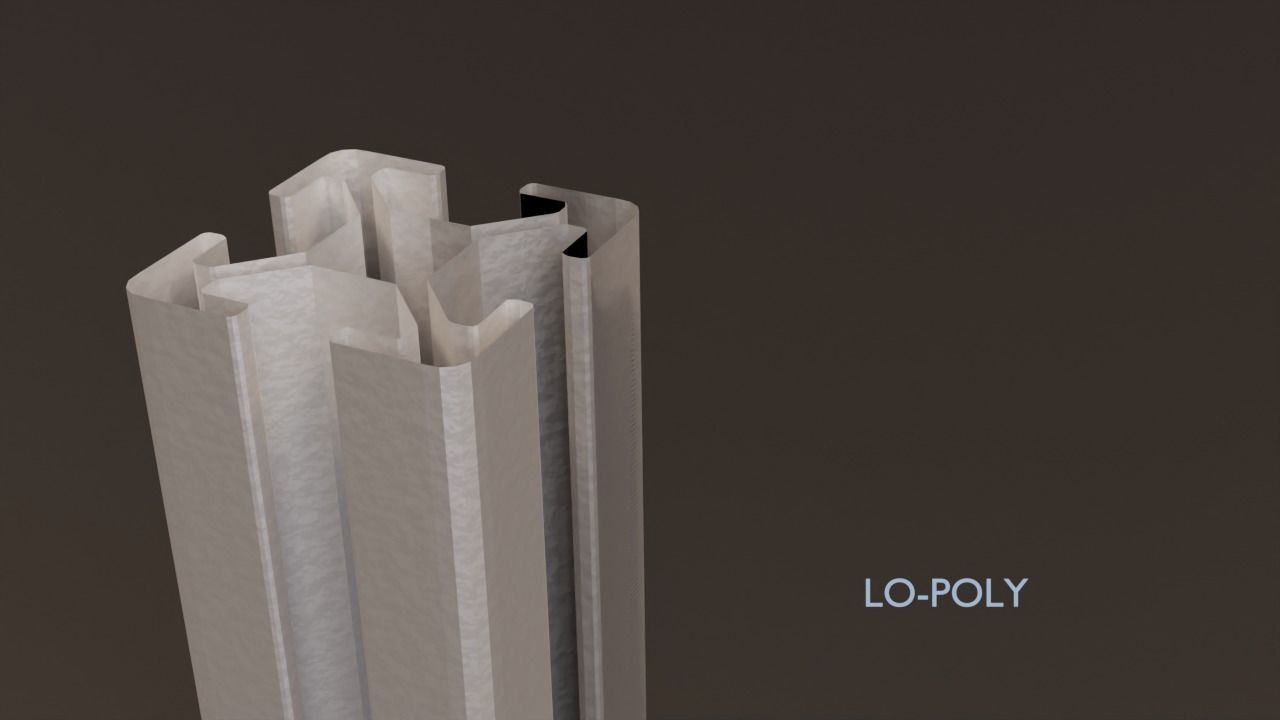 8020 20mm 4-slot extrusion 3D model | CGTrader