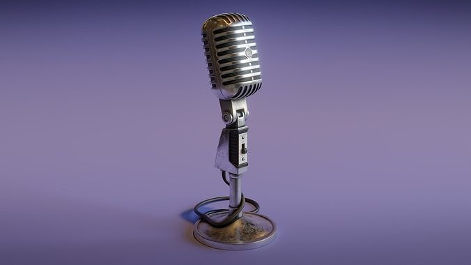 3D model Vintage Microphone VR / AR / low-poly | CGTrader