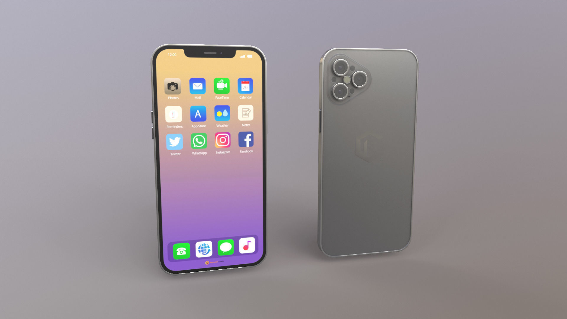 Apple iPhone 12 free VR / AR / low-poly 3D model | CGTrader