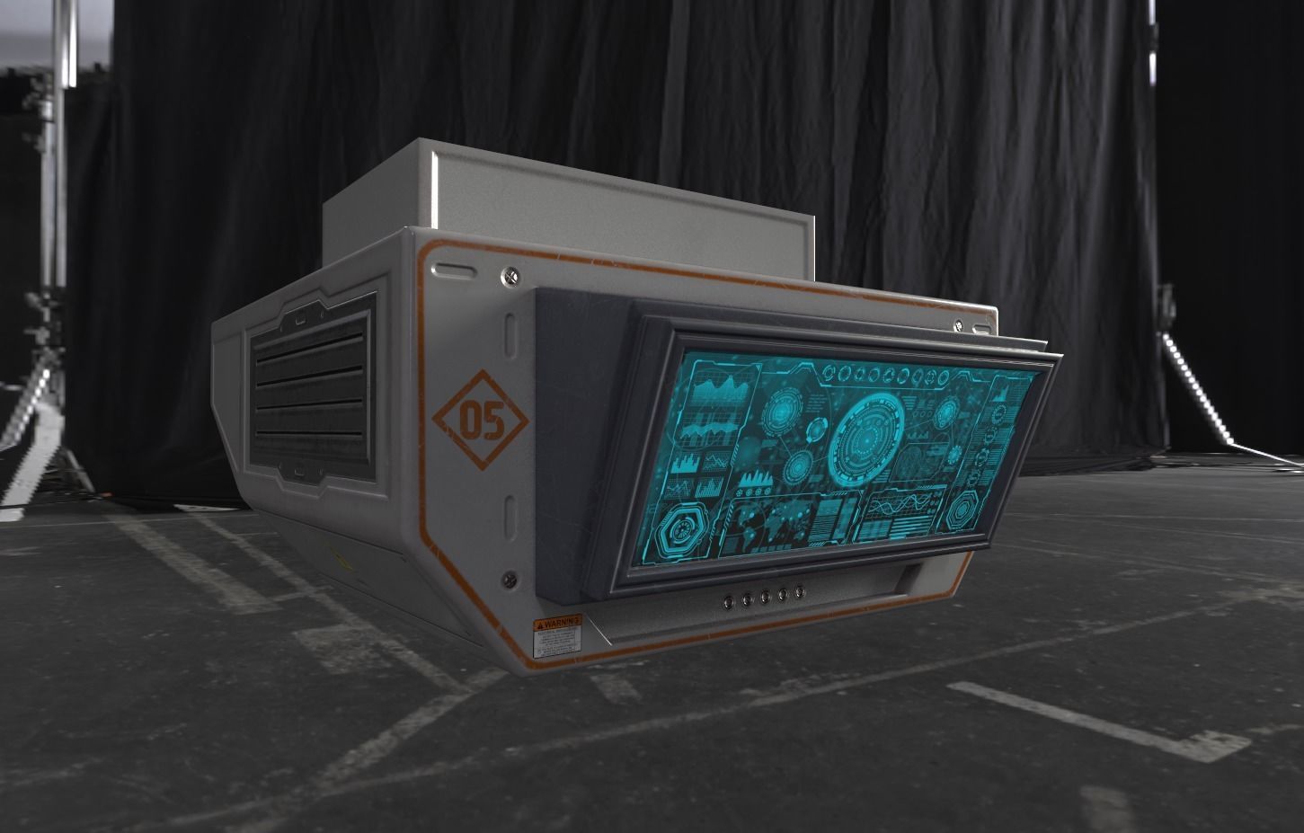 3D model Sci Fi Monitor Module VR / AR / low-poly | CGTrader