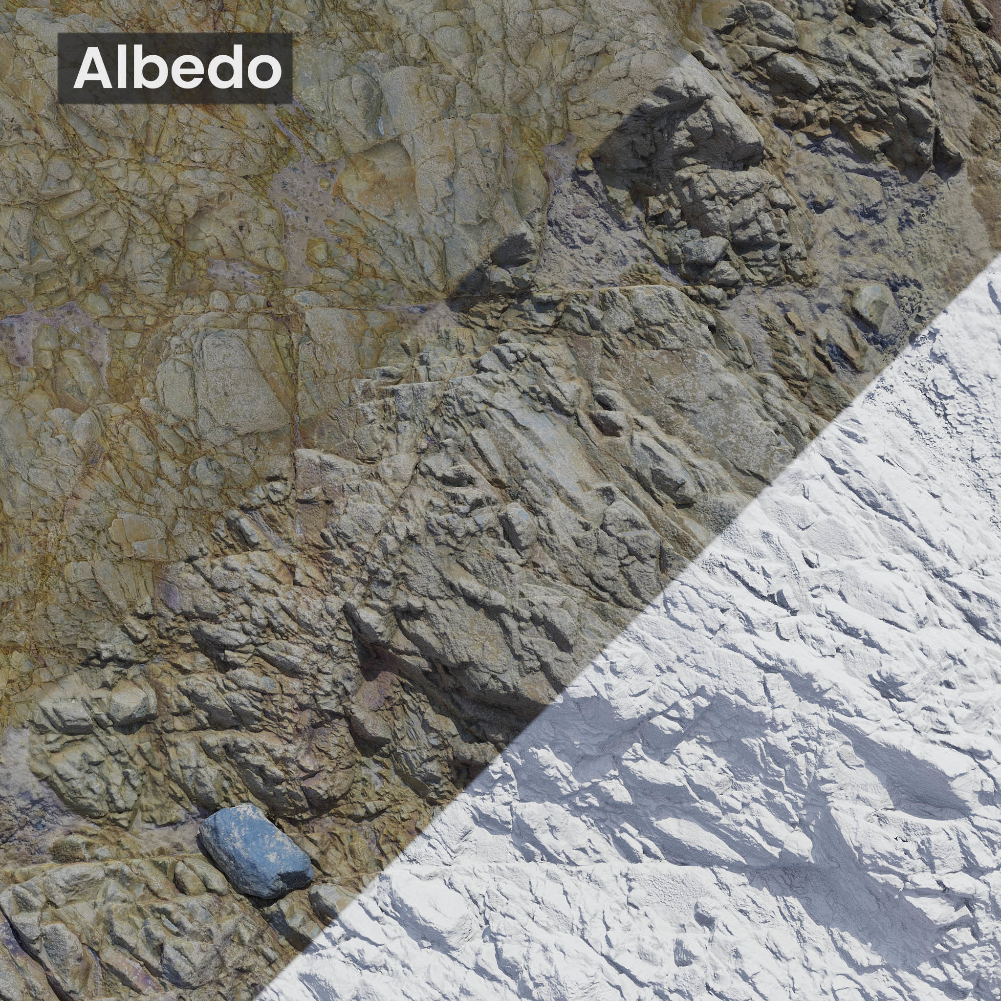 Ground Rocks Shore Coast PBR Scan free VR / AR / low-poly 3D model ...