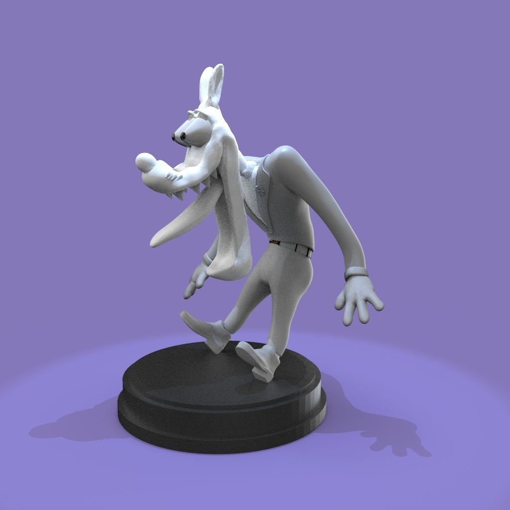Wolf Tex Avery 3D model 3D printable | CGTrader