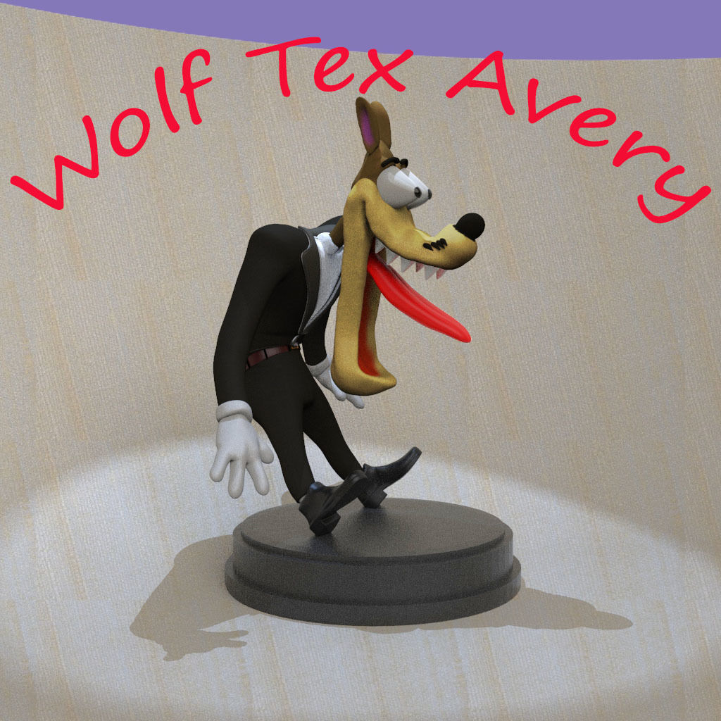 Wolf Tex Avery 3D model 3D printable | CGTrader