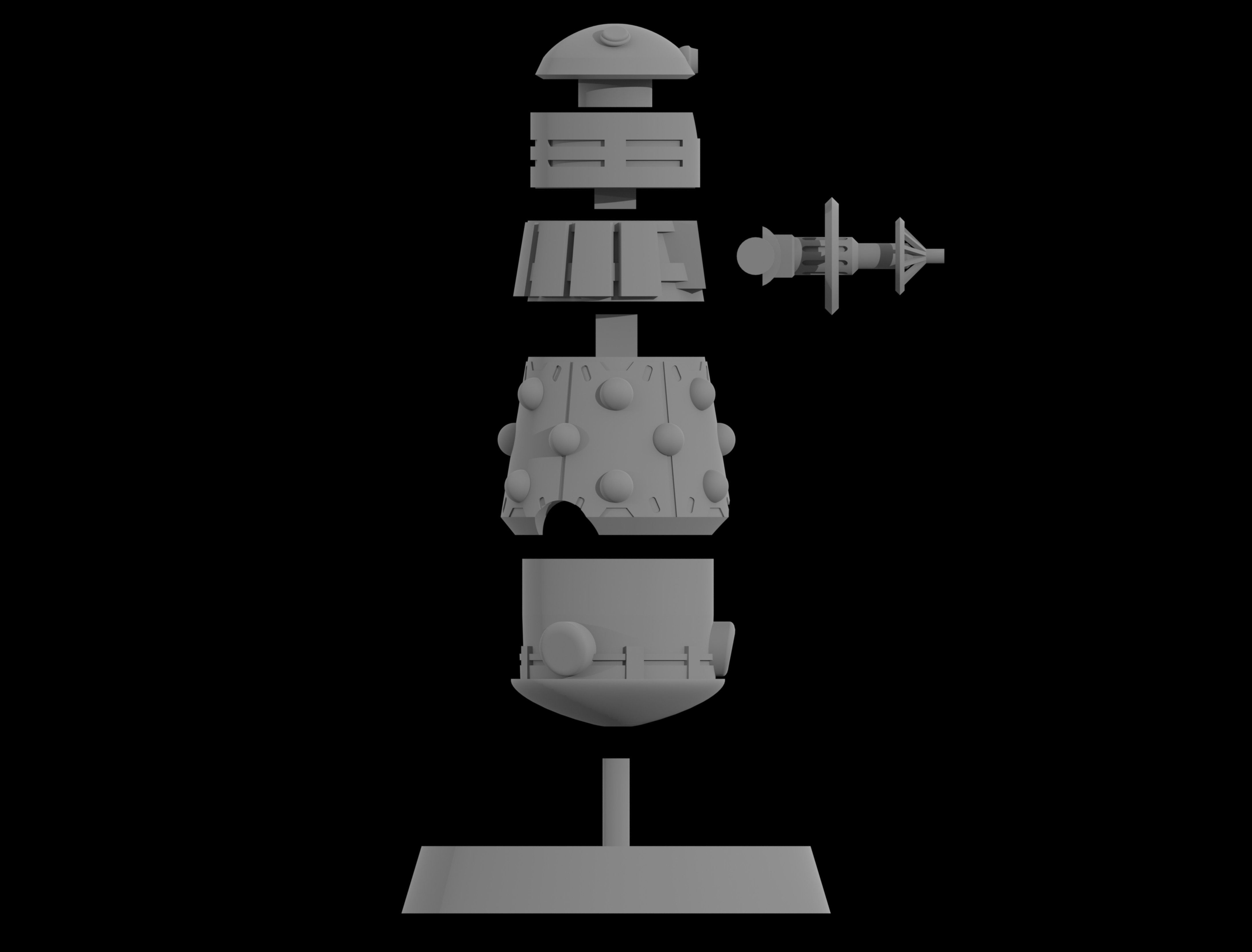 Future Dalek - Heavy Minature - 3D model 3D printable | CGTrader