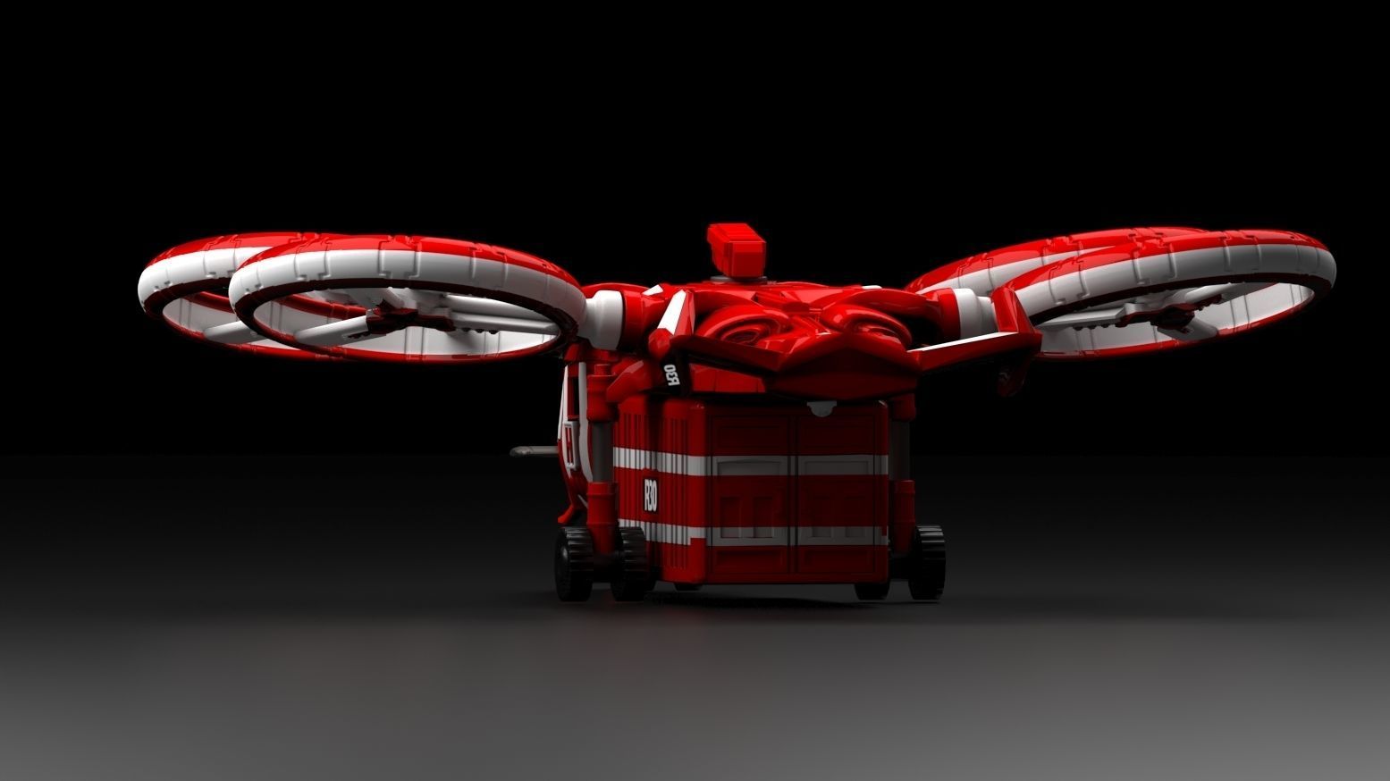 inspired by avatar this 4-propeller helicopter 3D model 3D printable ...