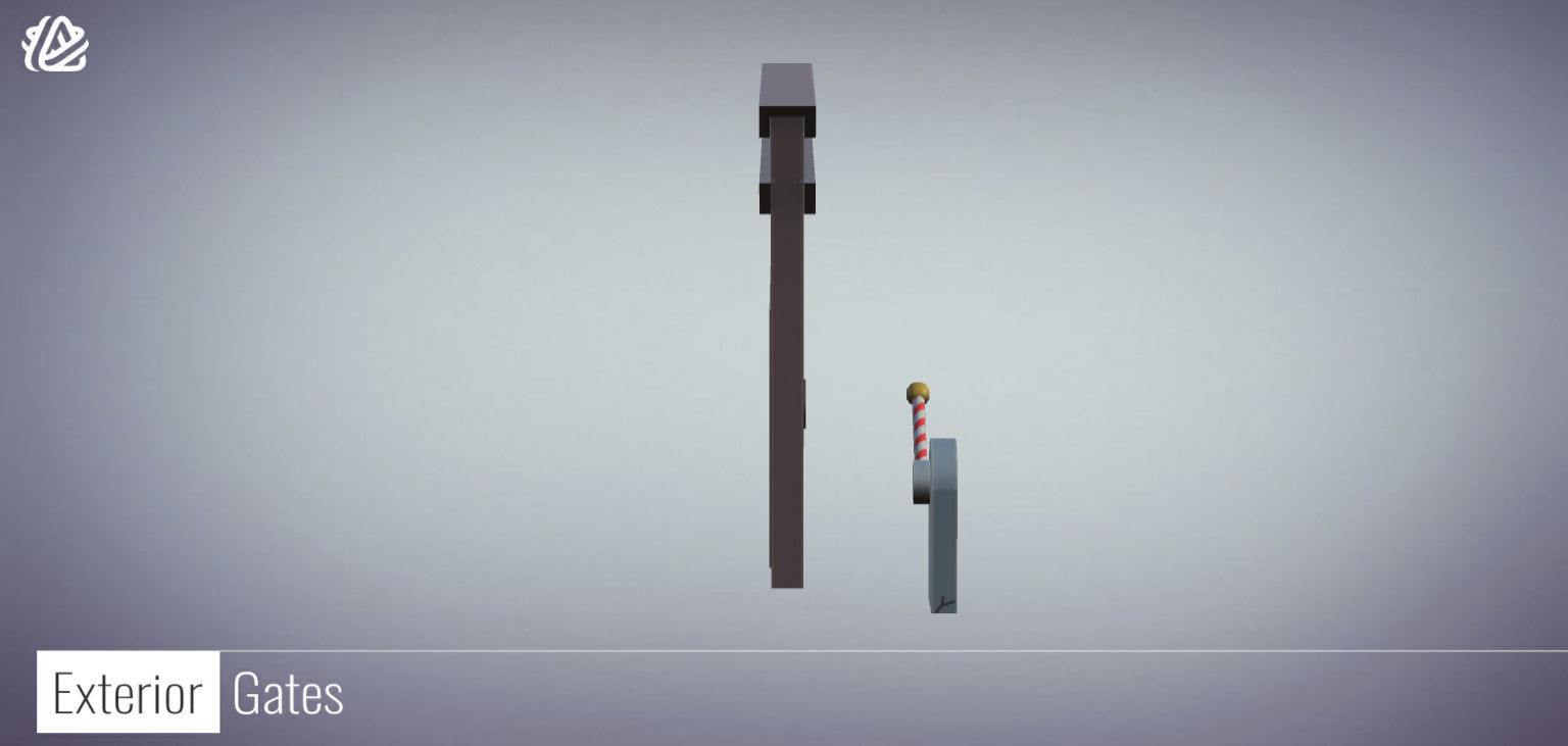 3D model 3D Gates - Exterior VR / AR / low-poly | CGTrader